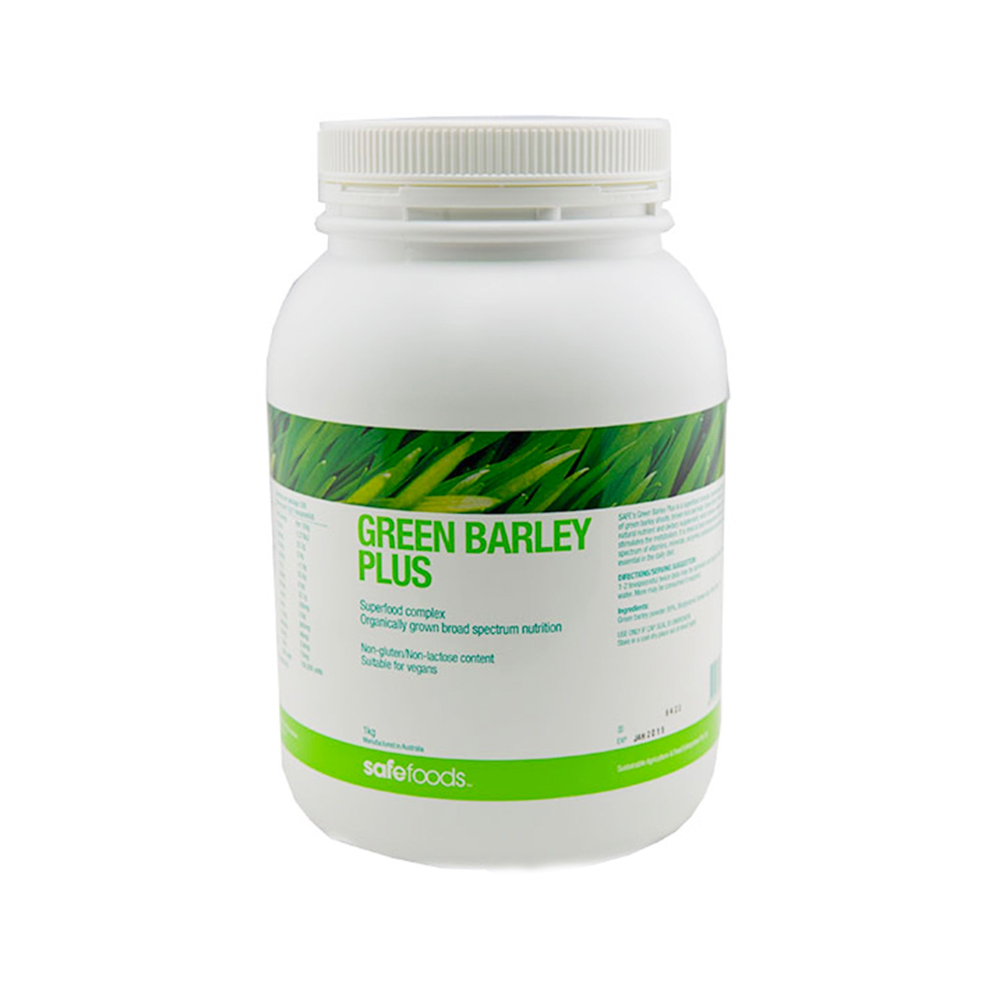 Green Barley Plus 1kg – SAFE Health + Foods